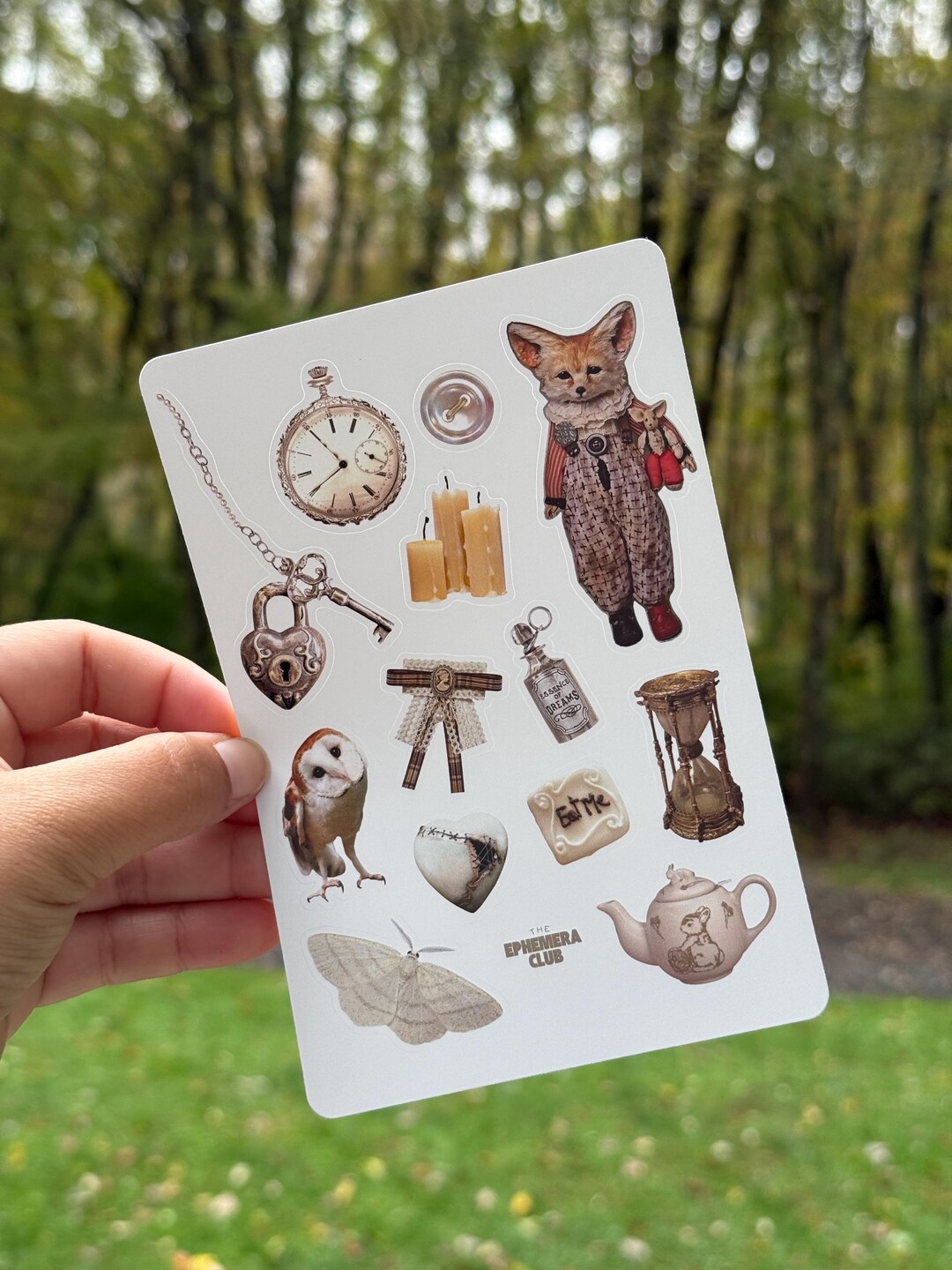 Vintage Woodland Sticker Sheet • Cottagecore Junk Journaling - Etsy New ...