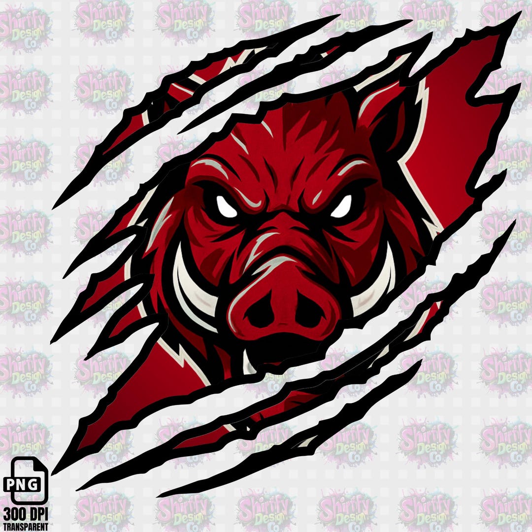 Razorback Ripped PNG, Digital Download, Viral, DTF, 300 DPI ...