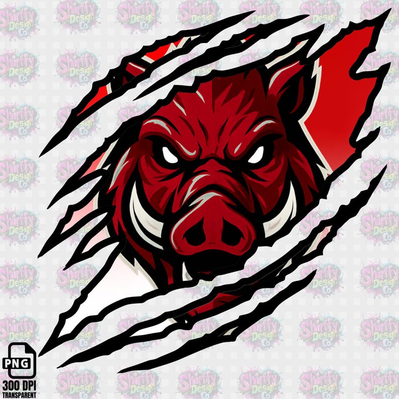 Razorback Ripped PNG, Digital Download, Viral, DTF, 300 DPI ...