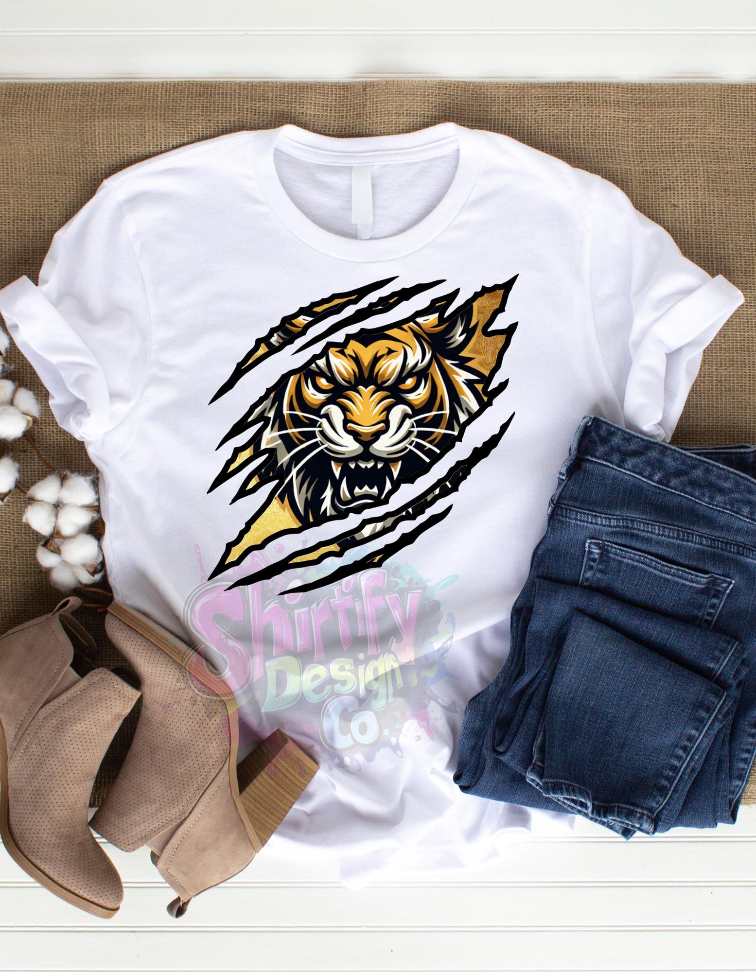 Tigers Ripped PNG, Gold and Purple, Digital Download, Viral, DTF, 300 ...