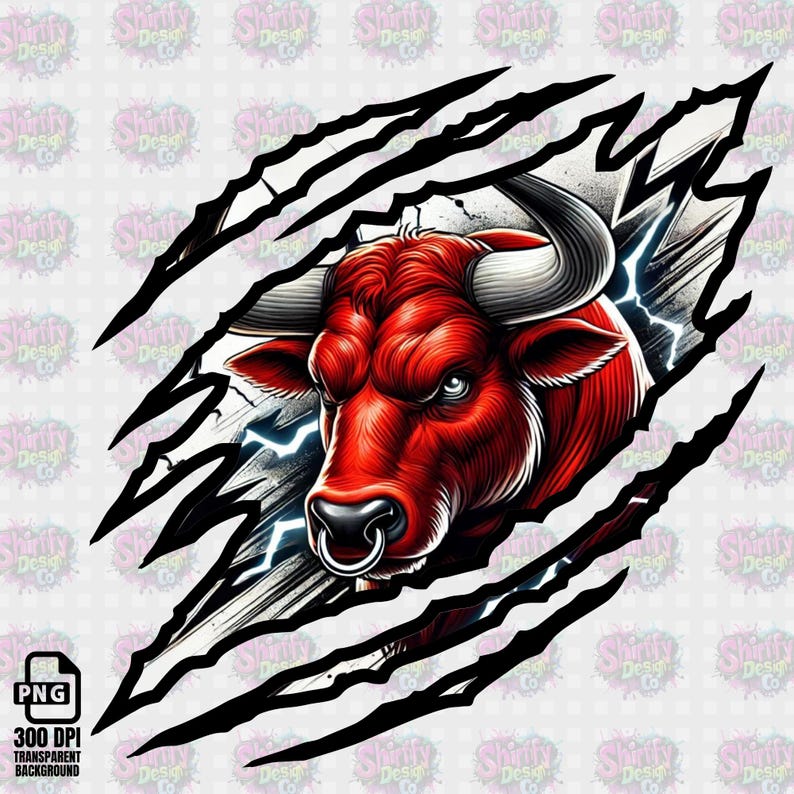 Bull Ripped Design PNG, Digital Download, Viral, DTF, 300 DPI ...
