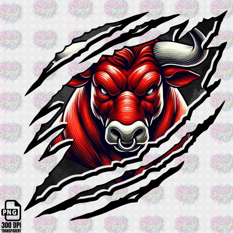 Bull Ripped Design PNG, Digital Download, Viral, DTF, 300 DPI ...