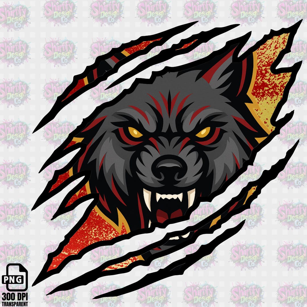 Wolf Ripped PNG, Digital Download, Viral, DTF, 300 DPI, Sublimation Png ...