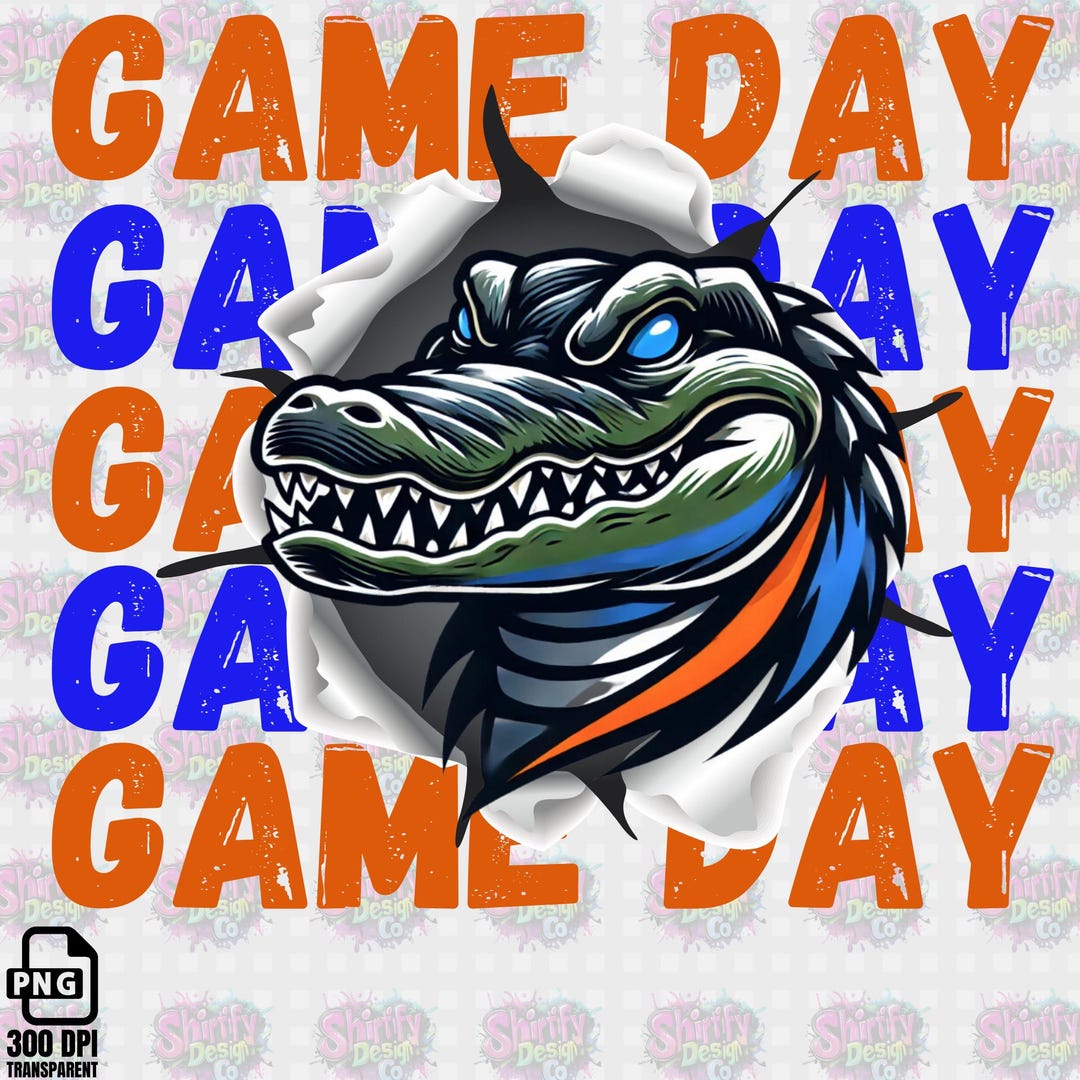 Gators Game Day PNG, Digital Download, Viral, DTF, 300 DPI, Sublimation ...