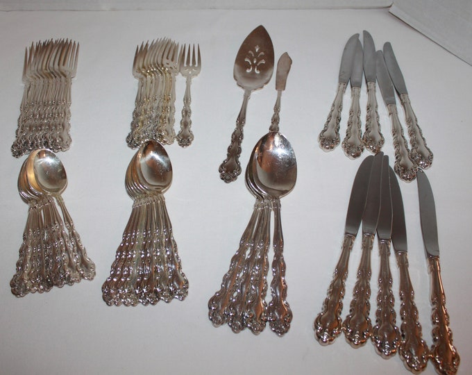 54 Pieces Oneida Community Silverplate Flatware Beethoven Service for 8 ...