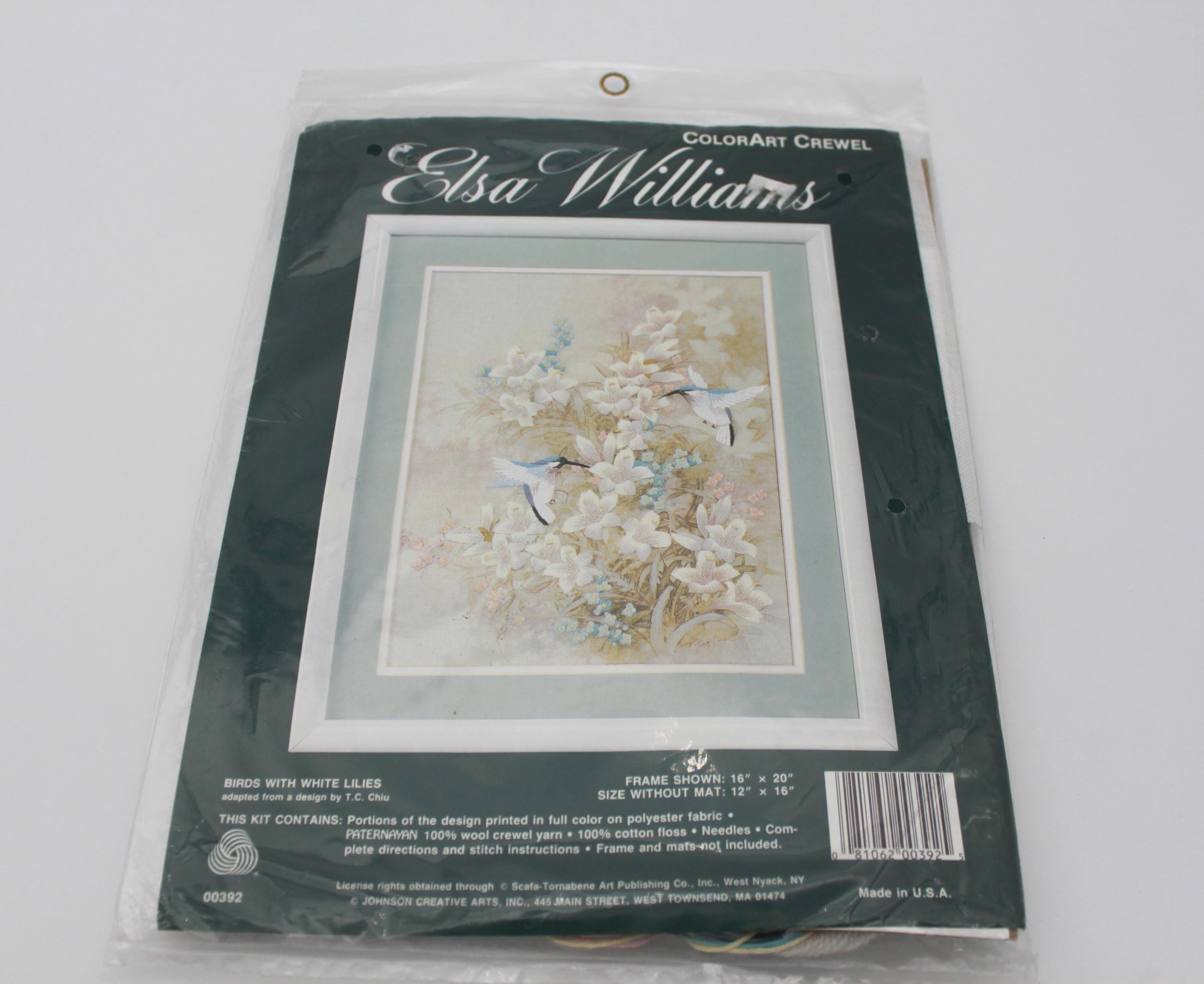 Colorart Crewel Kit Elsa Williams Bird With White Lilies - Etsy