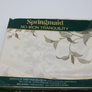 Vintage Springmaid No Iron Tranquility Queen Sheet Set Key Largo ...
