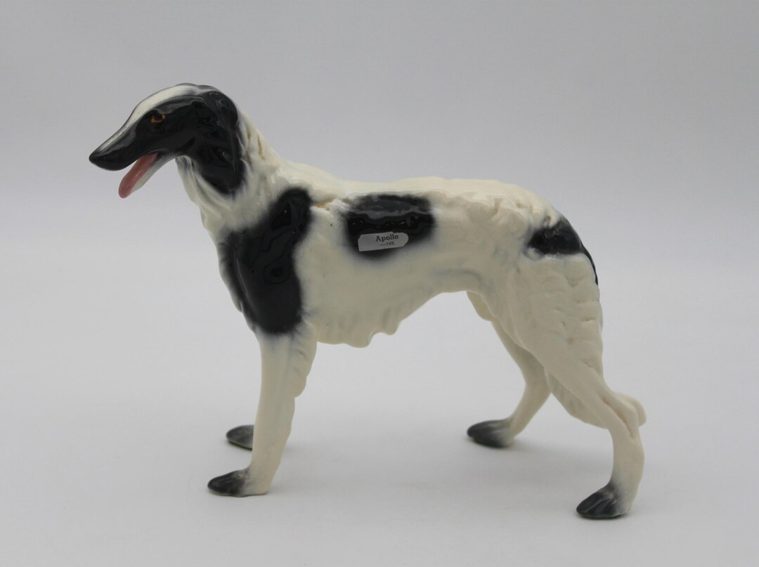 Vintage Robert Simmons Black White Borzoi Dog Figurine Apollo 8 X11 - Etsy