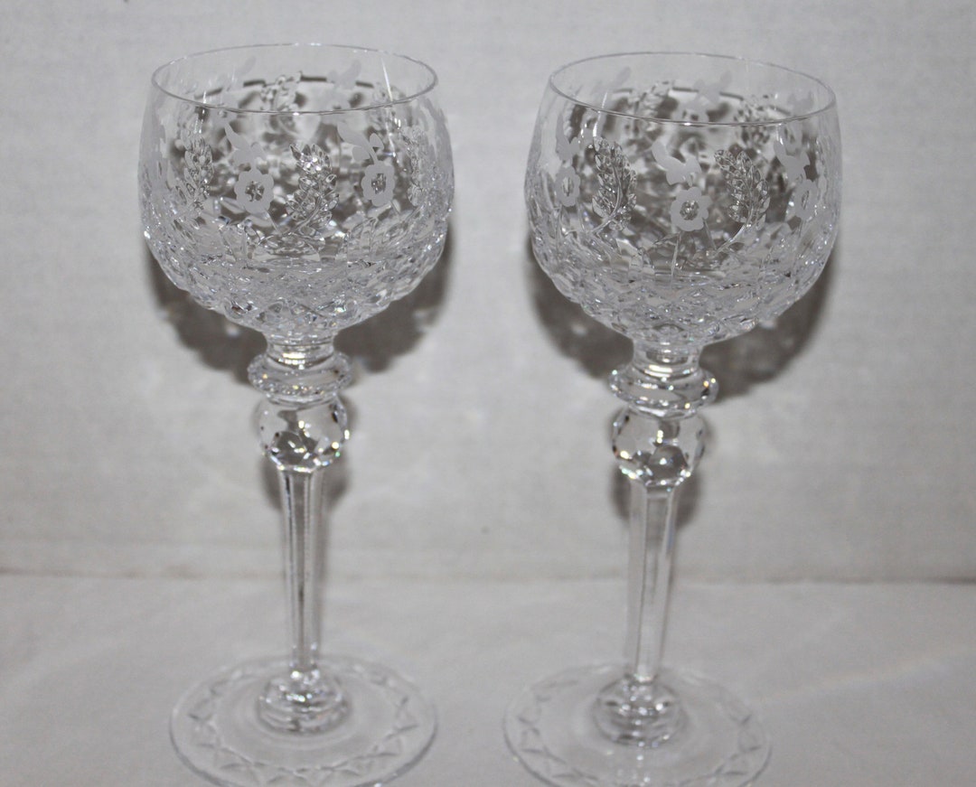 Pair of 8 Rogaska Gallia Crystal Hock Wine Glasses Set of 2 - Etsy