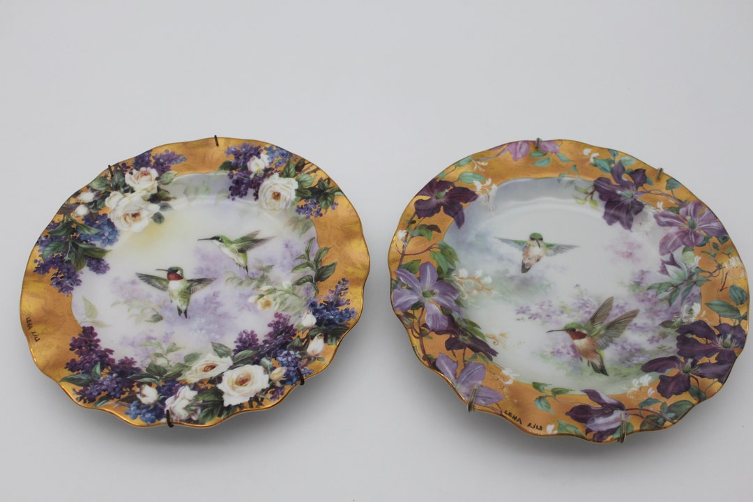 Bradford Exchange Lena Liu's Delicate Treasures 2 Plates Crown Jewels ...