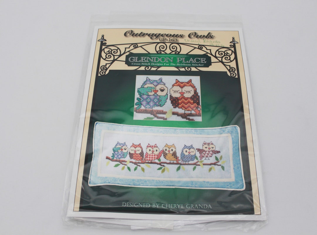 Glendon Place Cross Stitch Pattern Chart Kit Outrageous Owls GP-163 - Etsy
