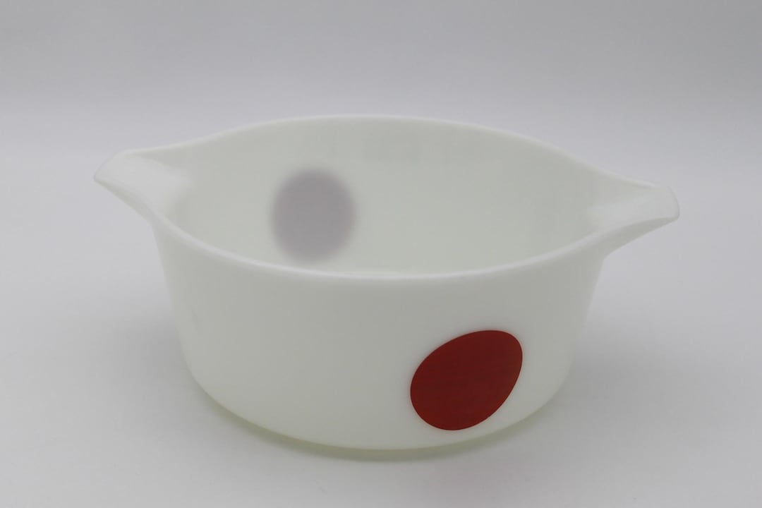 Pyrex Red Dot Casserole Dish Bowl Moon Deco No Lid 2 1/2 Qt 475-B - Etsy