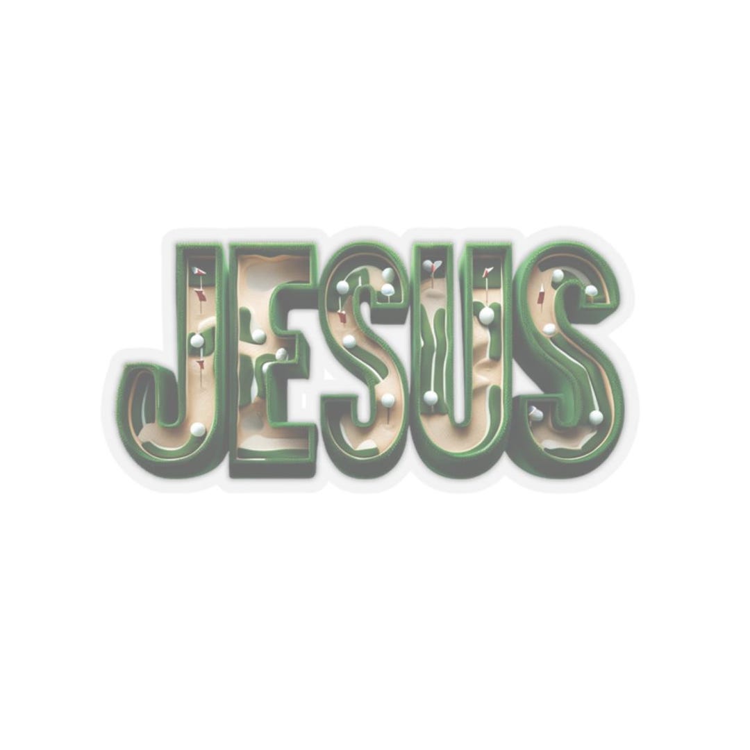 Religious Jesus Golf Course Kiss-cut Stickers, Christian Faith Decals ...