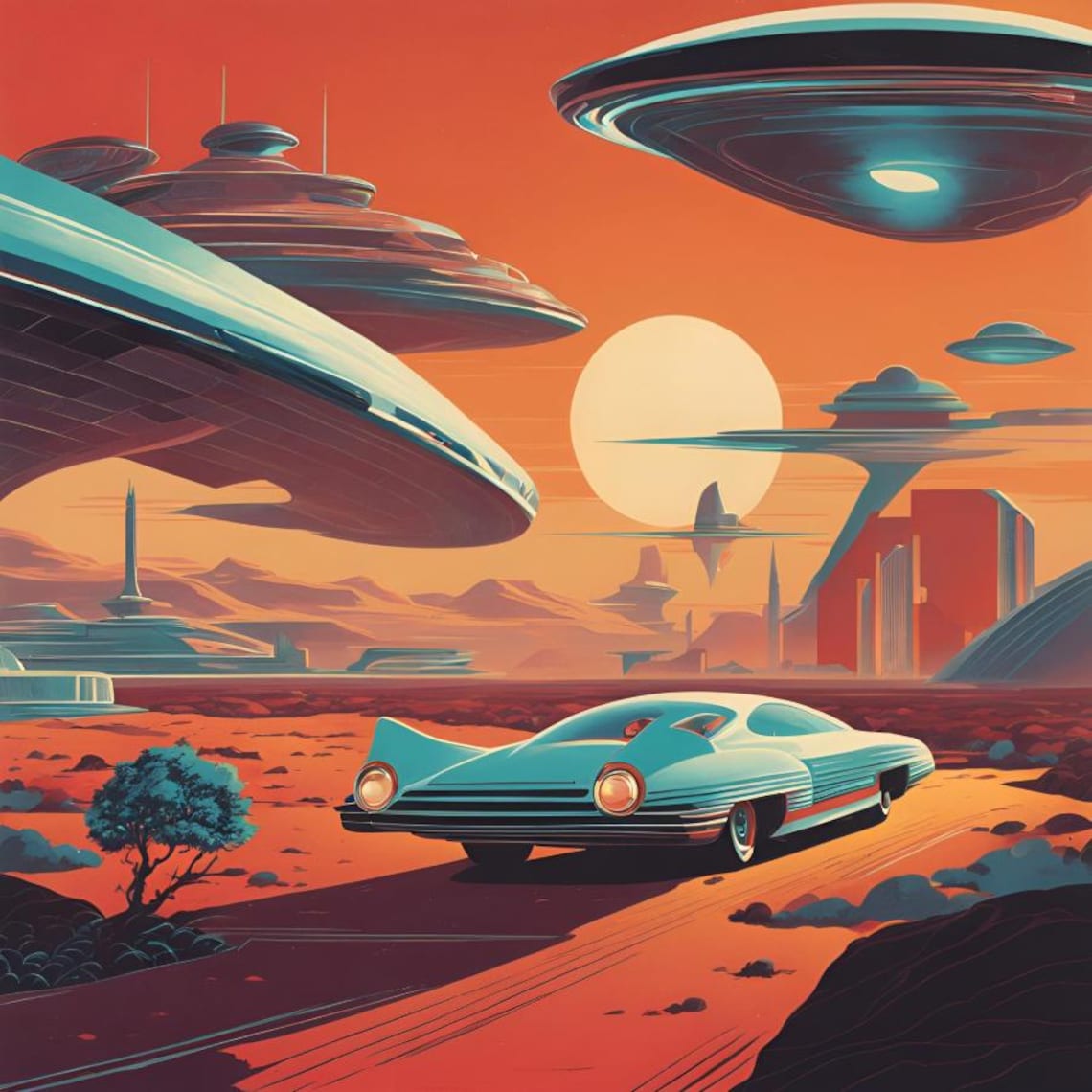 Retro Futurism Digital Download Print - Etsy