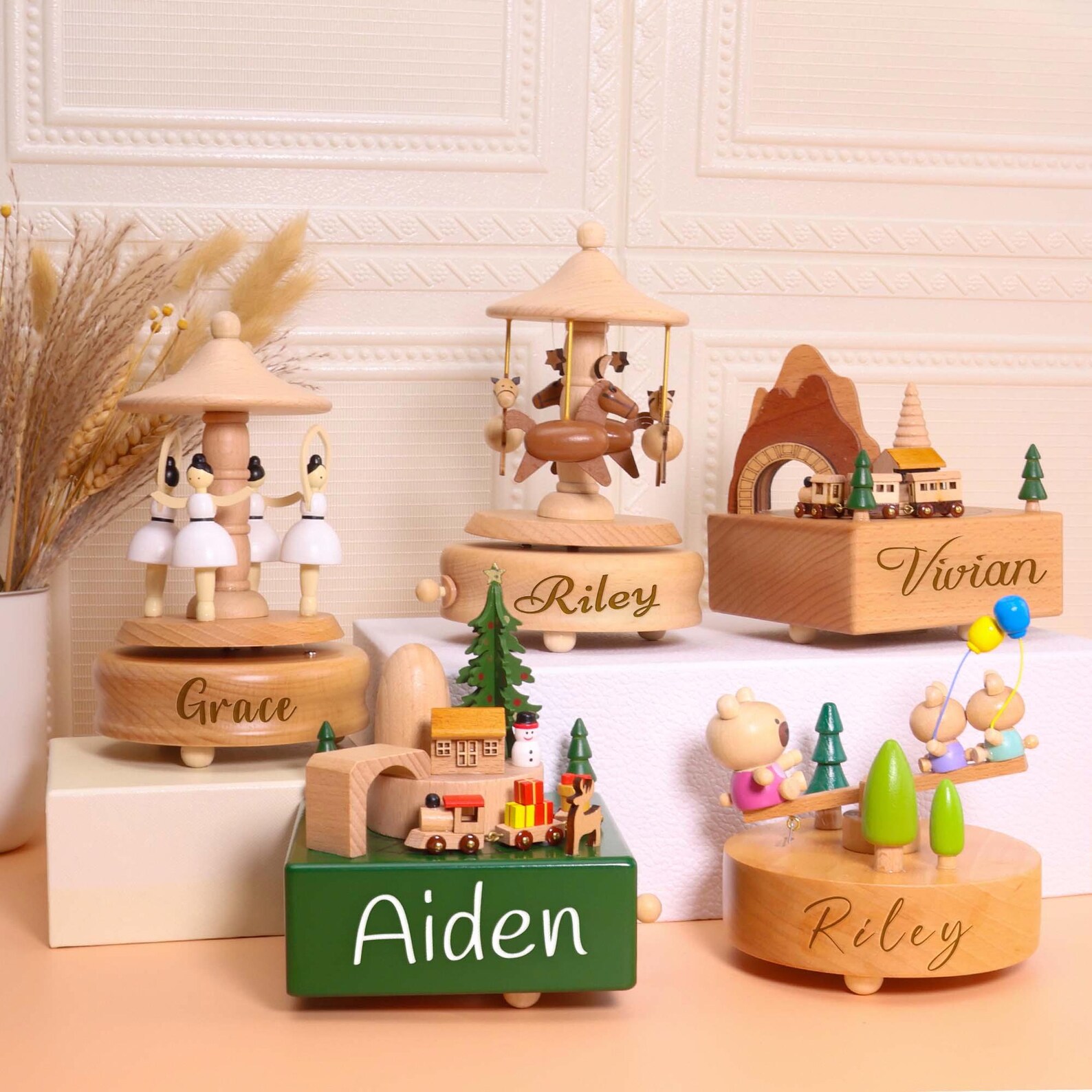 Ballet, Carousel Music Box, Custom Baby Gift, Personalized Music Box ...