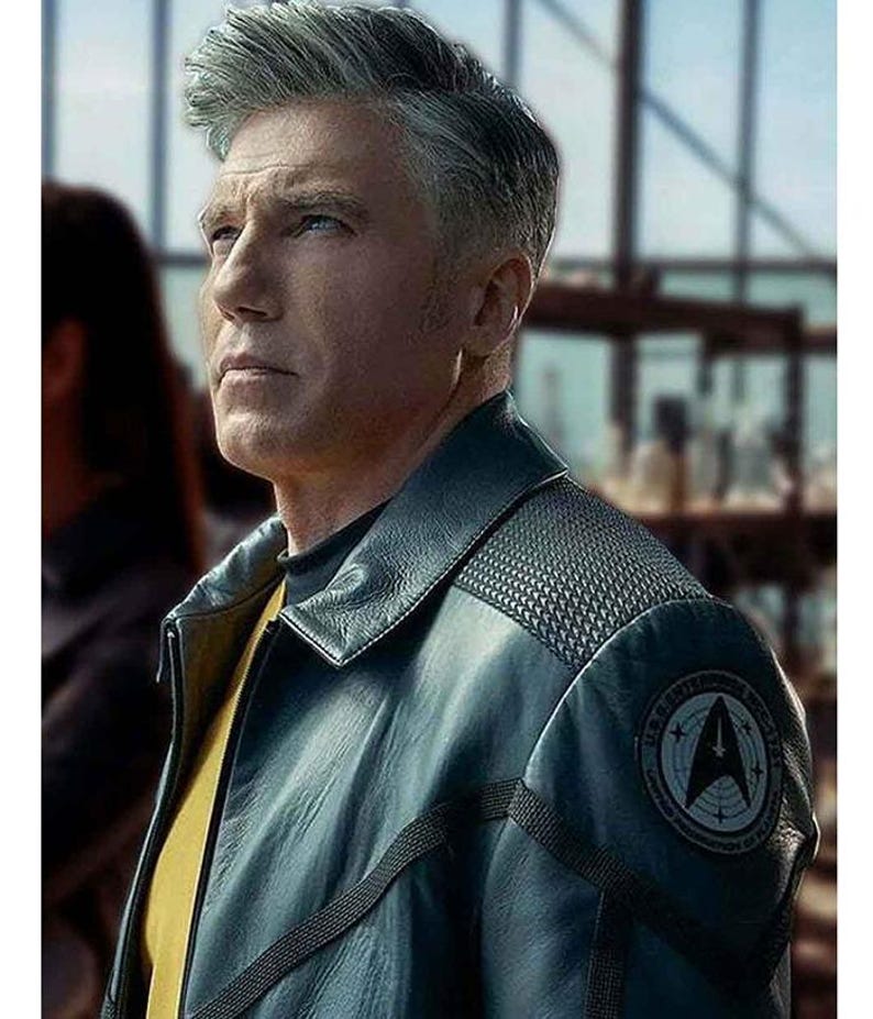 Star Trek Strange New Worlds Anson Mount Uniform Gray Leather Jacket ...