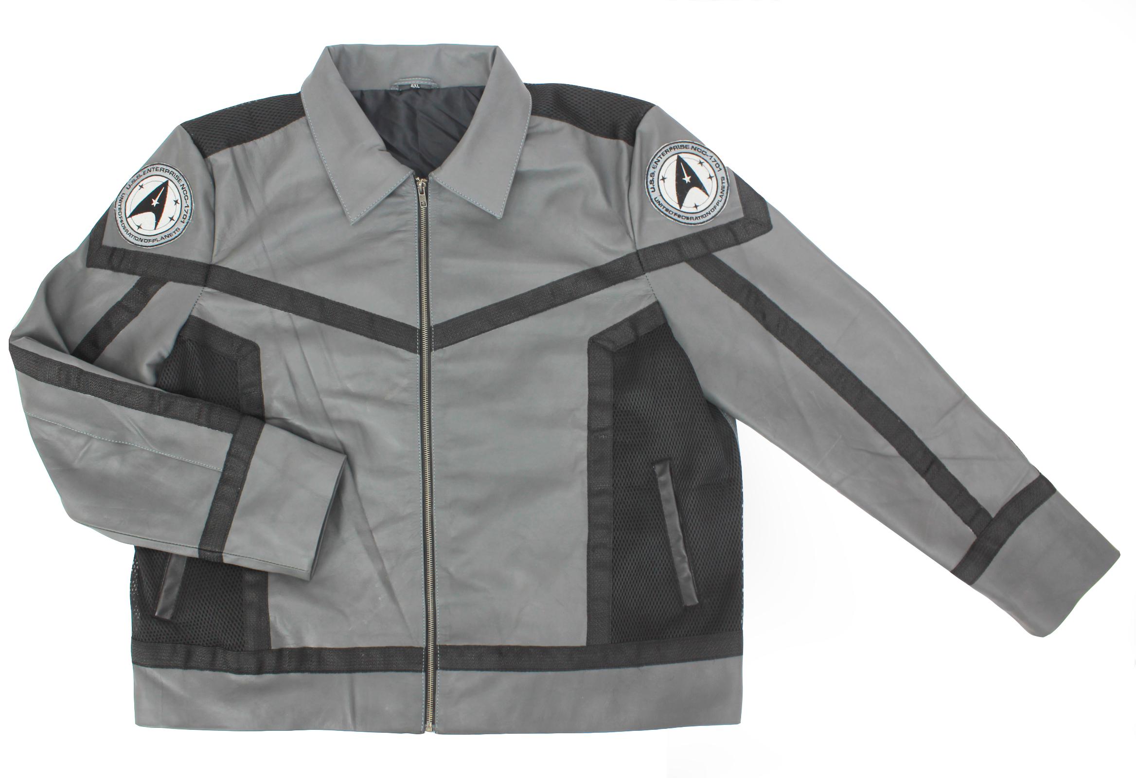 Star Trek Strange New Worlds Anson Mount Uniform Gray Leather Jacket ...