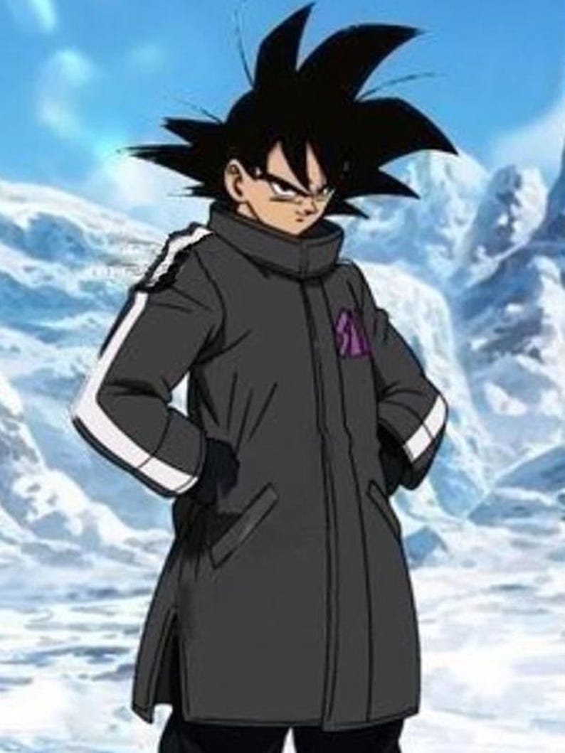 Super Goku Broly Dragon Ball Z Vegeta SAB Black Jacket Cosplay Costume ...