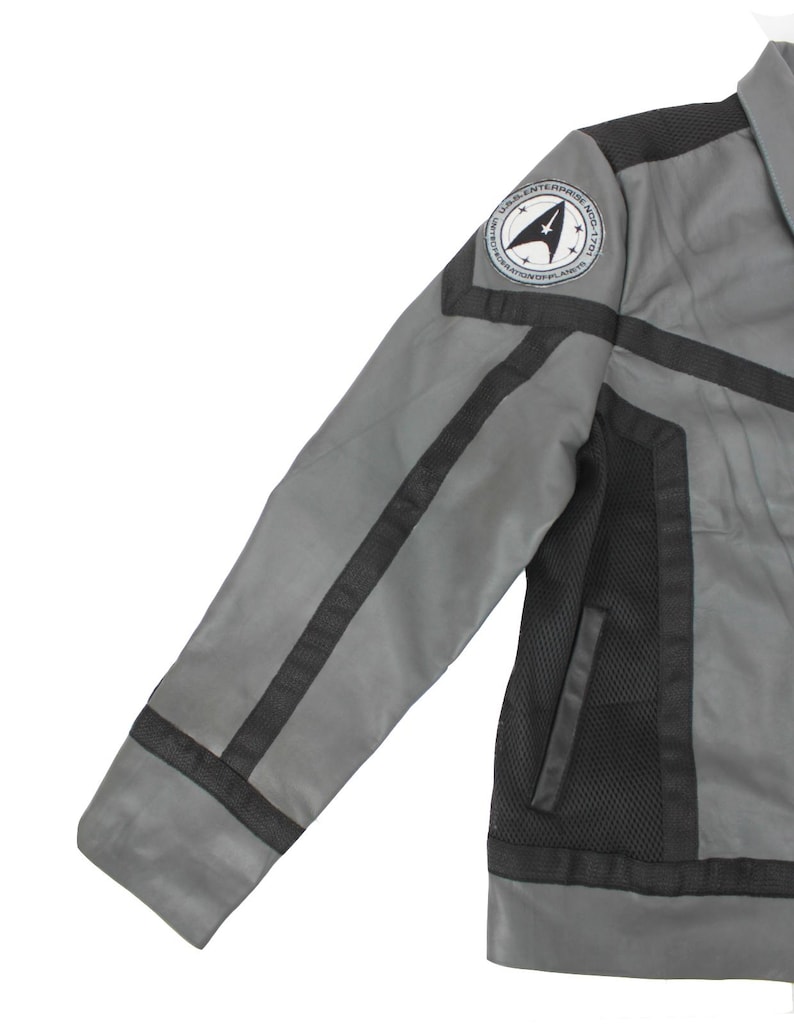 Star Trek Strange New Worlds Anson Mount Uniform Gray Leather Jacket ...