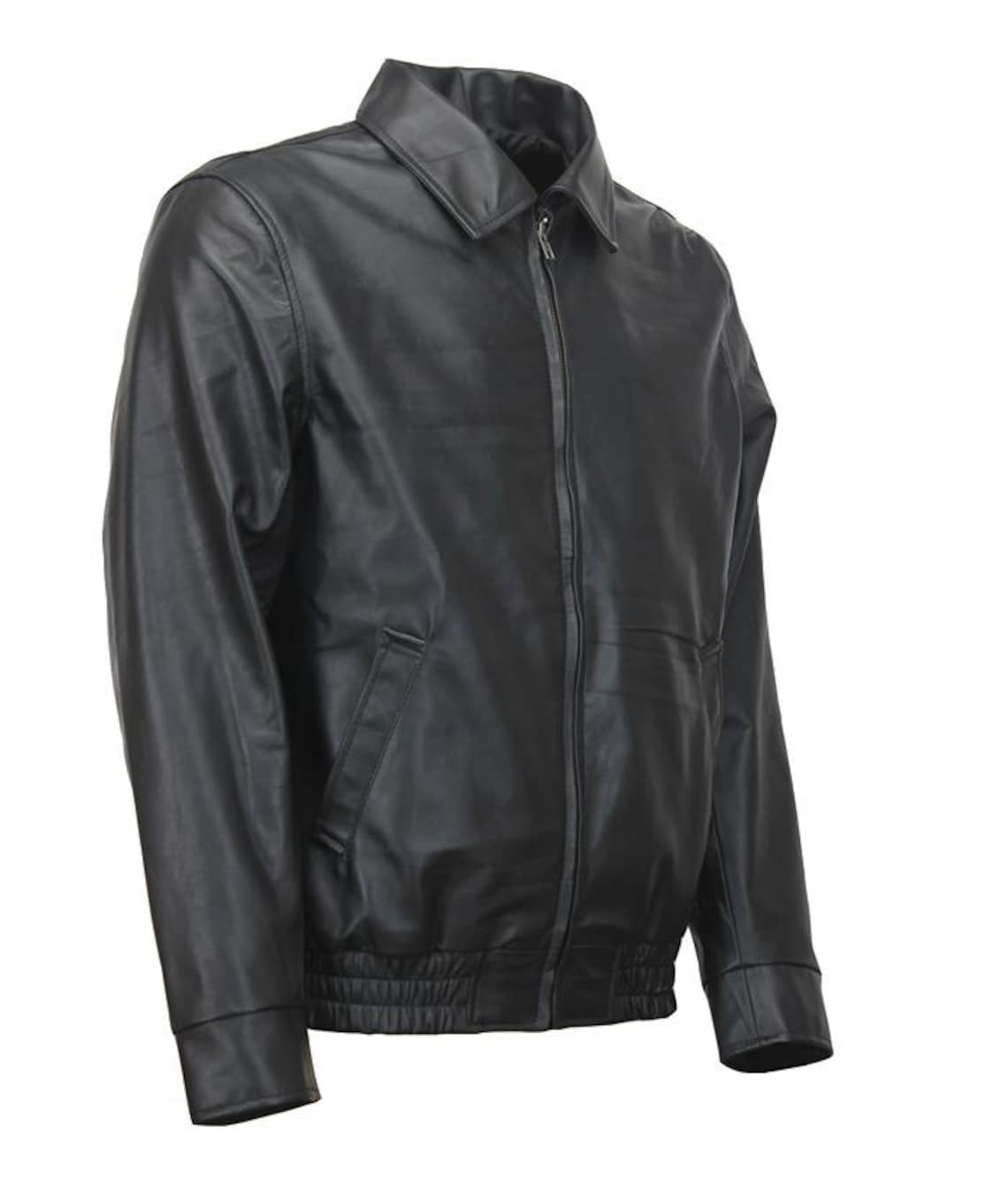 The Sopranos Black Leather Jacket Vintage James Gandolfini Tony Soprano ...