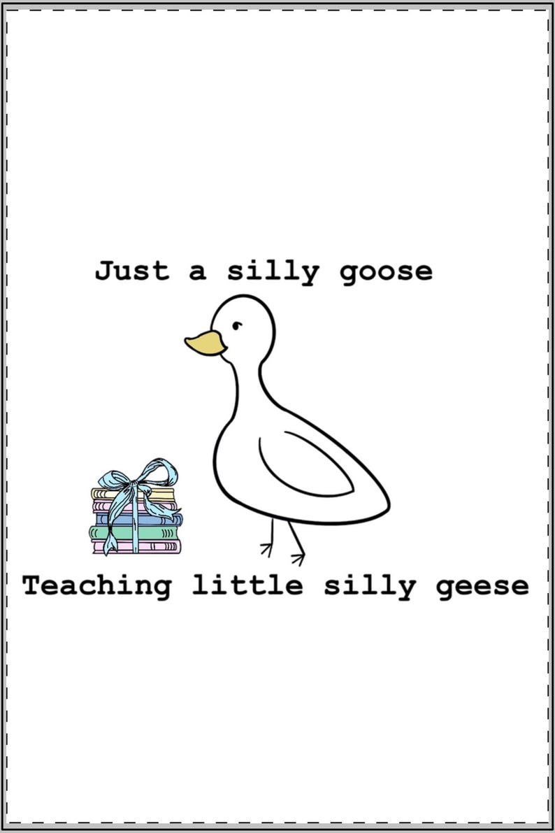 Satin Poster, Silly Goose Classroom Decor, Teacher Gift, Wall Art ...