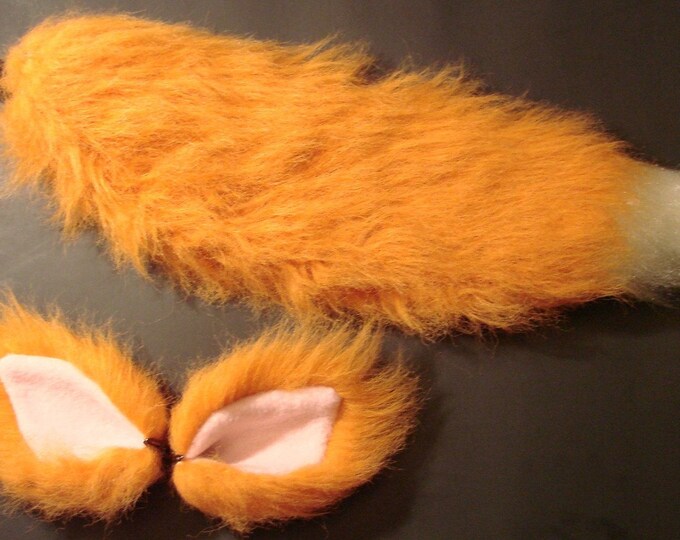 Furry Fox Costume Tail and Ears Set - Reserved for Roseenchantment - Etsy