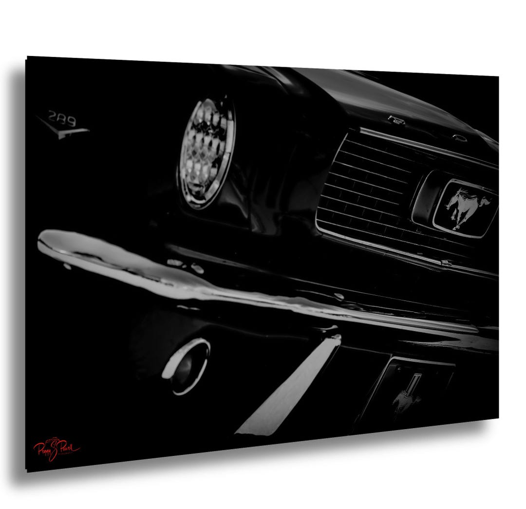 1965 BLACK Ford Mustang Photo: Classic Muscle Car Fine Art Print - Etsy