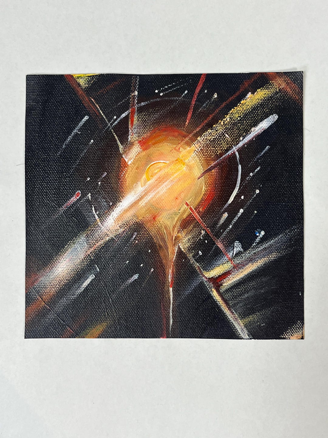 Focal Point - Original Acrylic Painting, on Canvas Paper, Modern ...