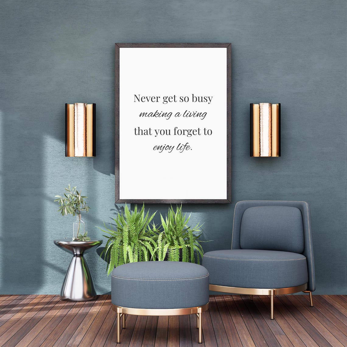 Inspirational Quote Wall Art | Black and White Typography Print ...