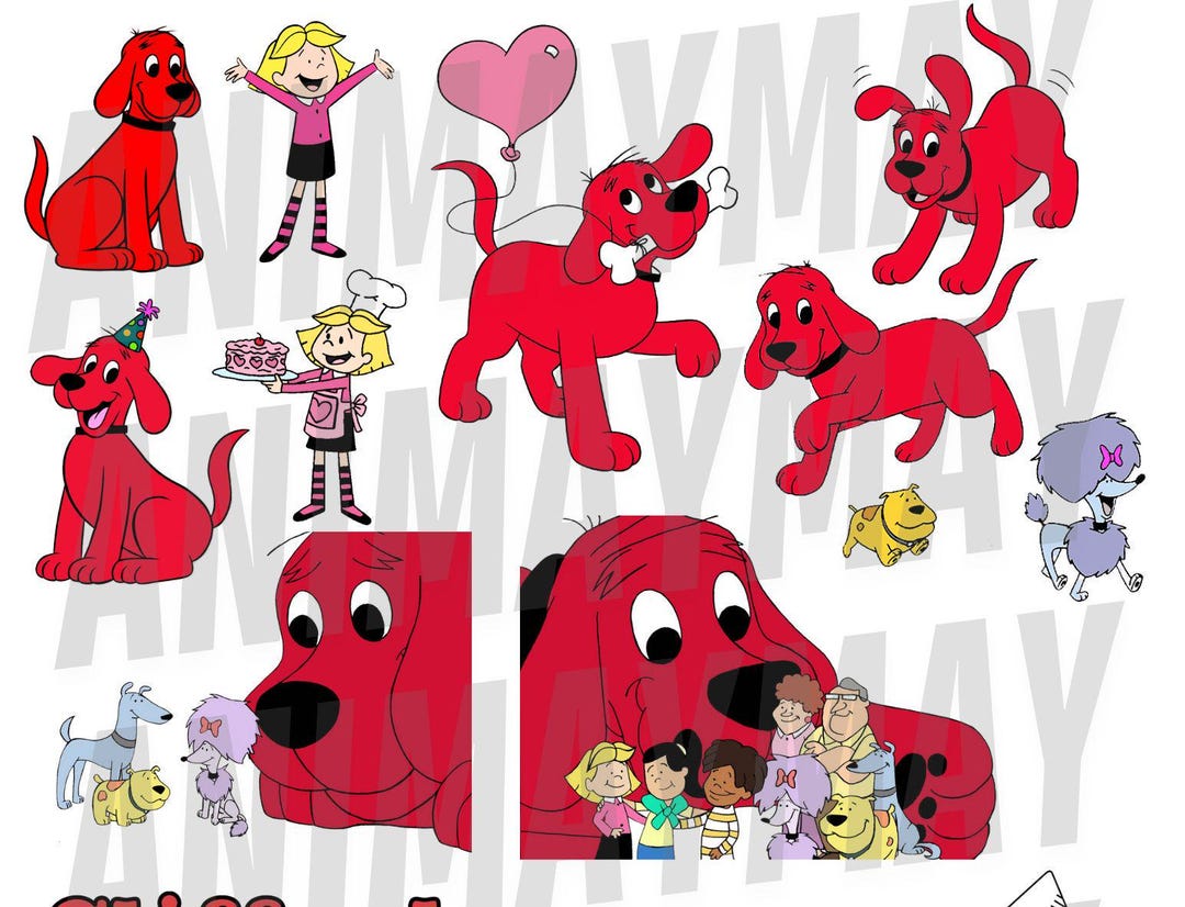 Clifford the Big Red Dog Clipart Bundle (digital Download) - Etsy