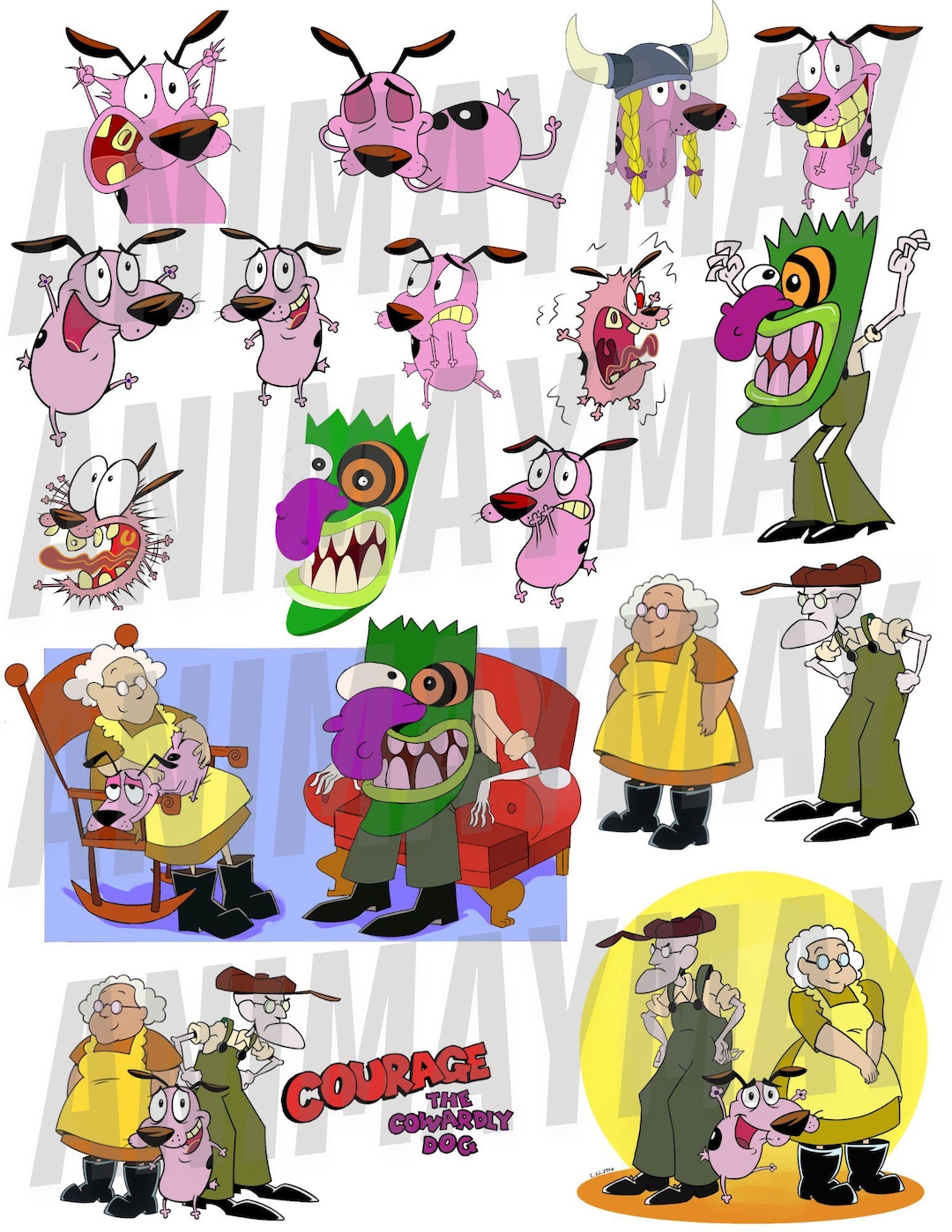Courage the Cowardly Dog Cartoon Bundle (digital Download) - Etsy