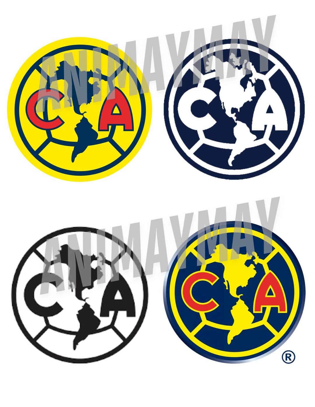 Club America Soccer Team PDF Word Google DOC Futbol - Etsy