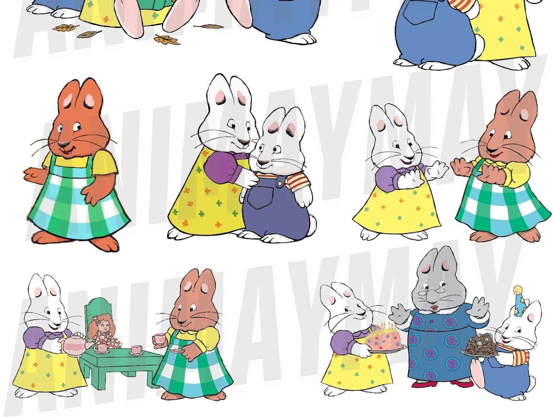 Max and Ruby Clipart Bundle: Cartoon Characters (digital Download) - Etsy