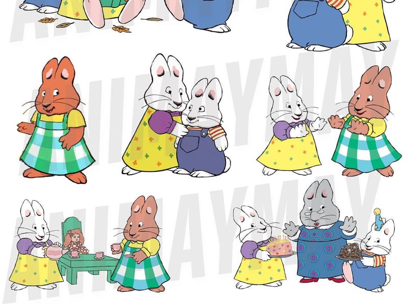 Max and Ruby Clipart Bundle: Cartoon Characters (digital Download) - Etsy