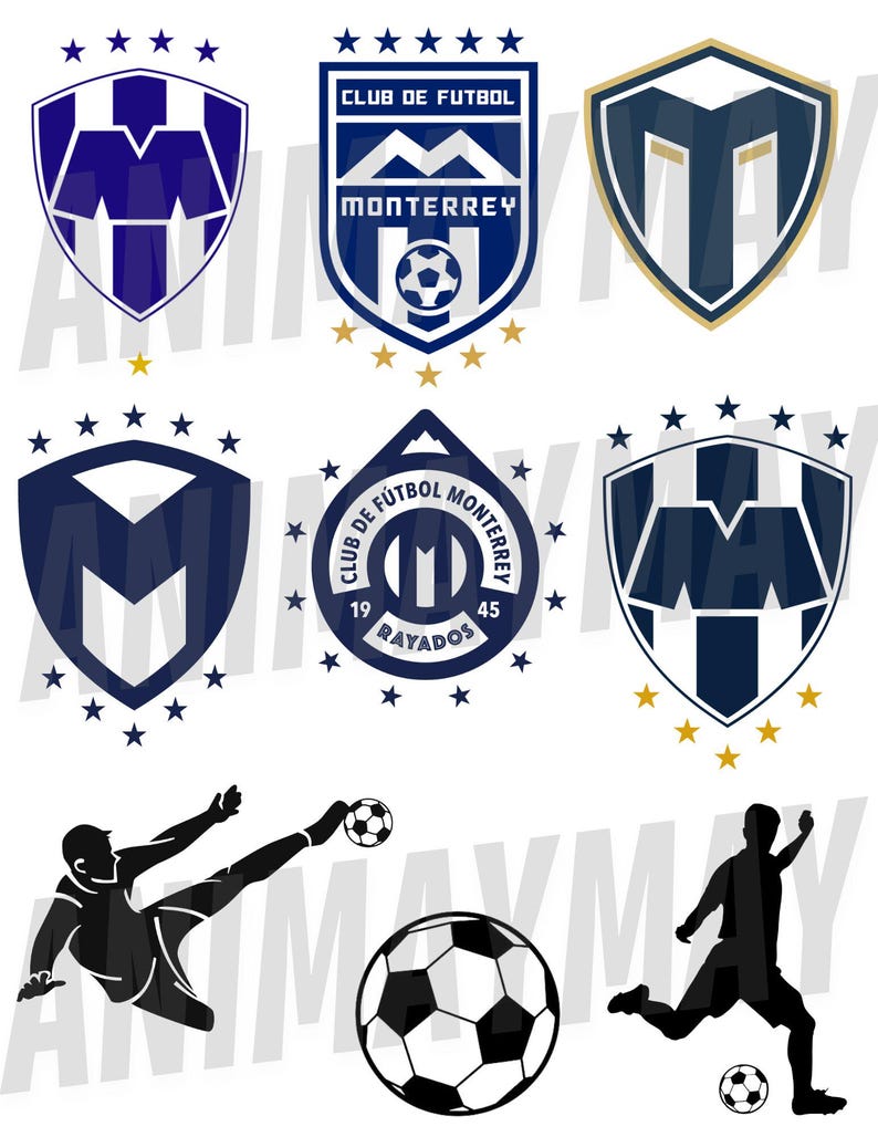 Monterrey Soccer Team Logo Bundle: Vector Sports Designs (digital ...