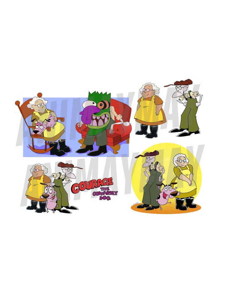 Courage the Cowardly Dog Cartoon Bundle (digital Download) - Etsy