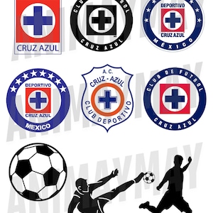 Cruz Azul Logo Bundle: Liga Mexico Futbol Team PNG, JPG ,PDF, Doc ...