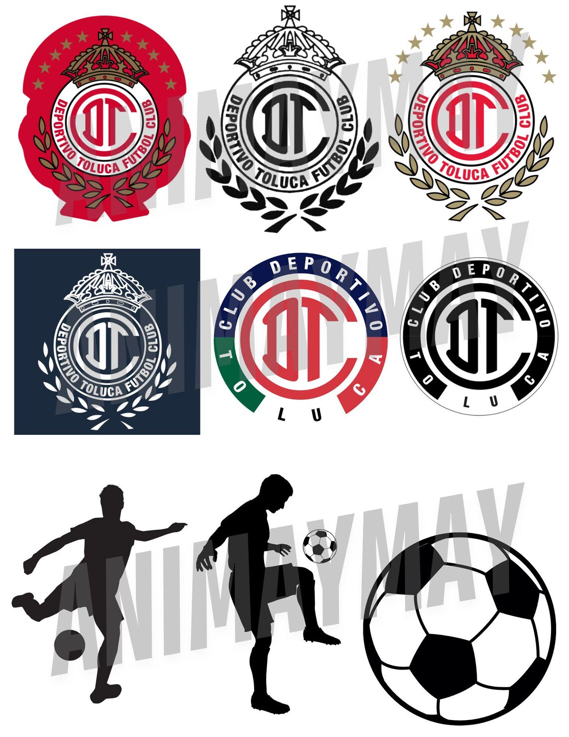 Club De Futbol Toluca Soccer Team Logo Bundle Liga Mexico PDF Jpg PNG ...