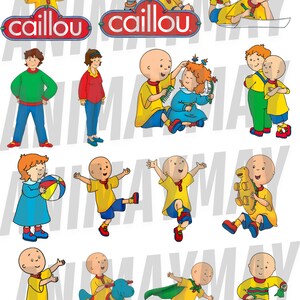 Caillou Bundle PNG Files JPG PDF Digital Files for Projects and Parties ...