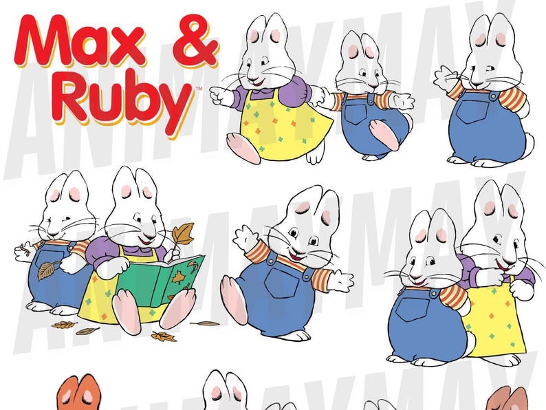 Max and Ruby Clipart Bundle: Cartoon Characters (digital Download) - Etsy