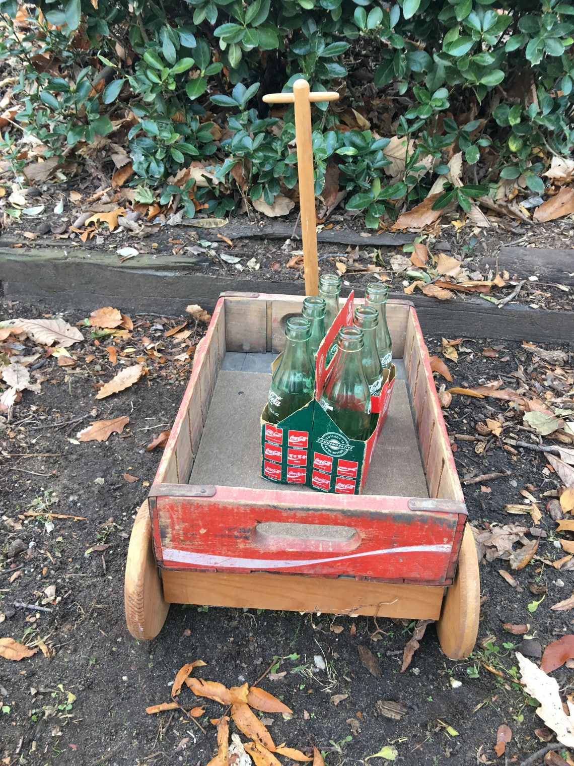 Coca Cola Crate Wagon With Santa Carton 6 Small Coke Bottles - Etsy