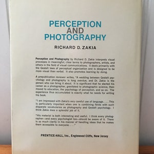 Perception and Photography by Richard D Zakia First Edition 1975 - Etsy