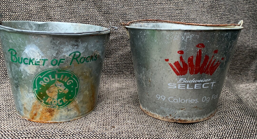 Battered Beer Buckets Budweiser Rolling Rock - Etsy