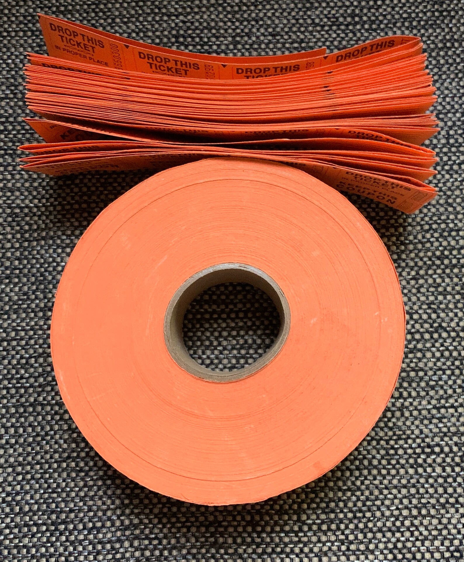 Sequential Roll Orange Raffle Tickets/ FREE SHIPPING | Etsy