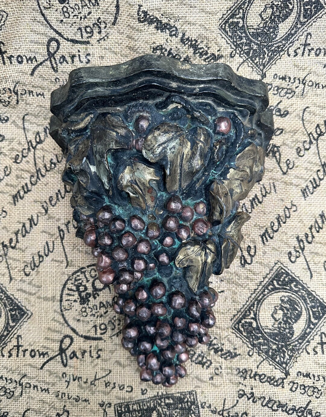 Sculpted Grapes Resin Shelf - Etsy