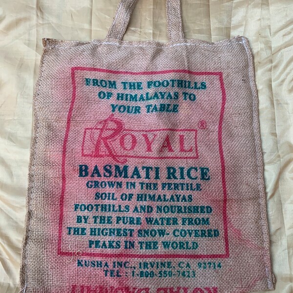 Basmati Rice Bag - Etsy