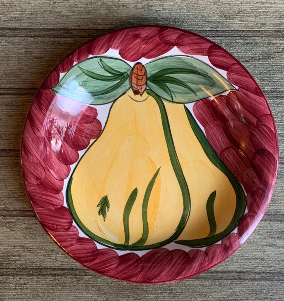 Plate Tabletops Unlimited Fruita De Roma Pears Salad / FREE - Etsy