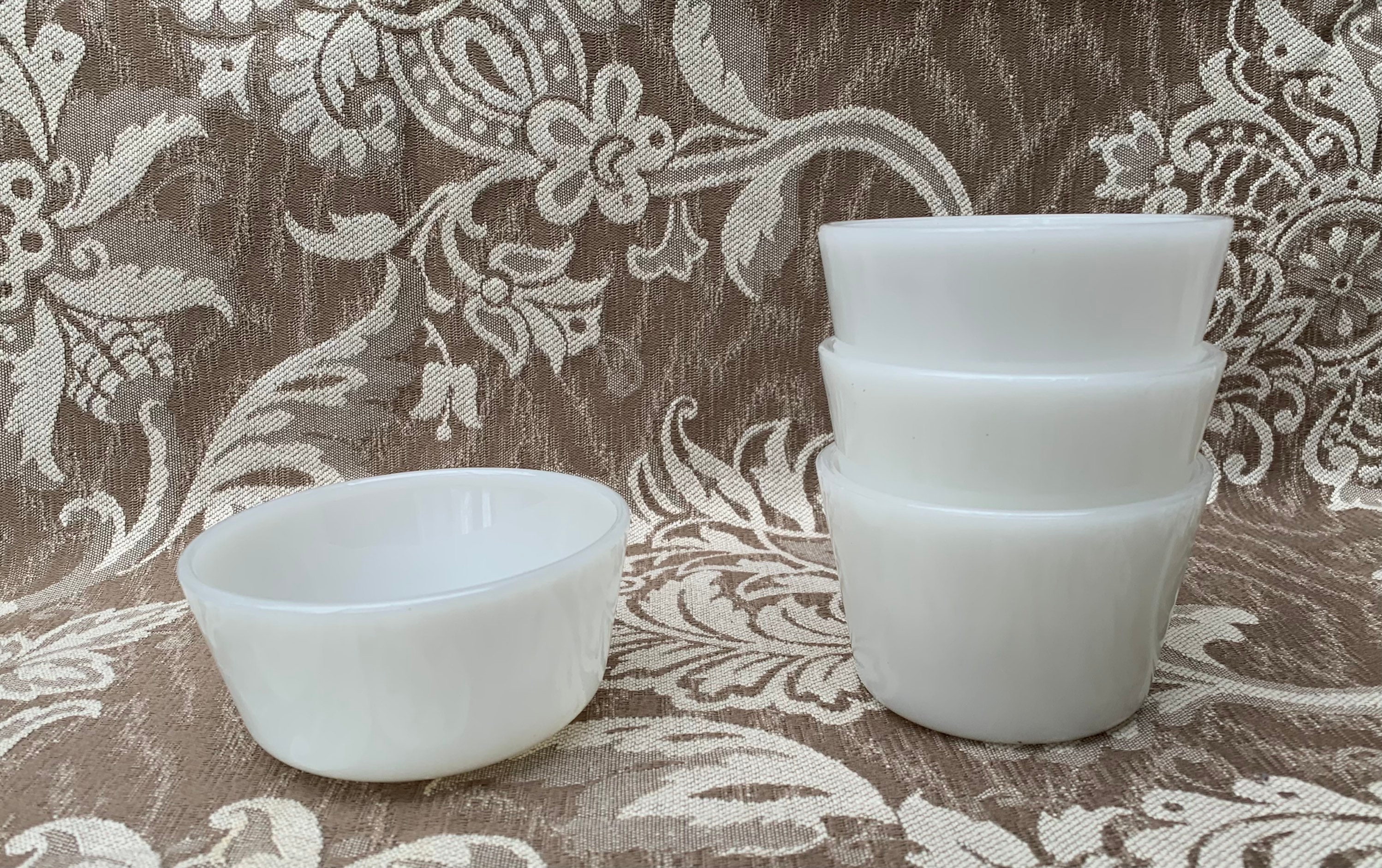 Milk Glass Baking Cups/ Mixed Lot 4/ FREE SHIPPING | Etsy