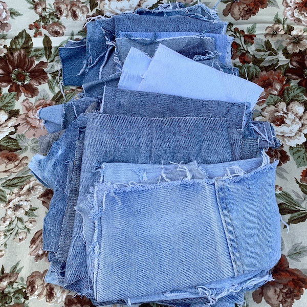 Denim Scraps - Etsy