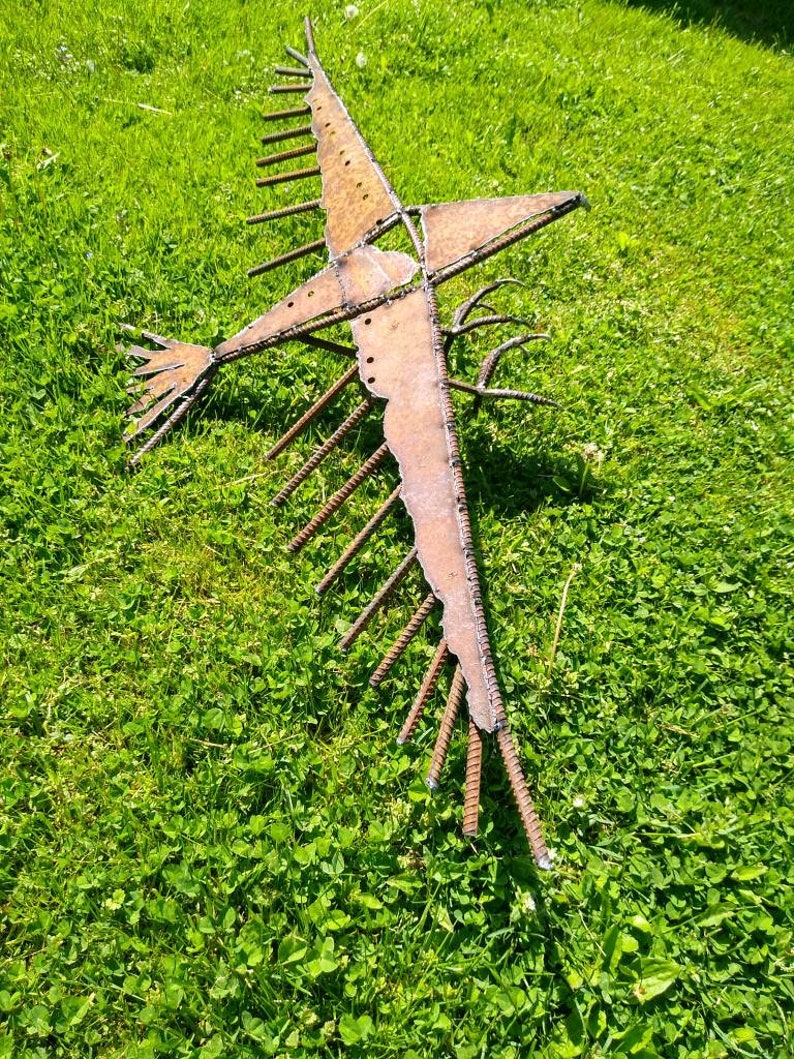 Recycled Rebar Hawk - Etsy